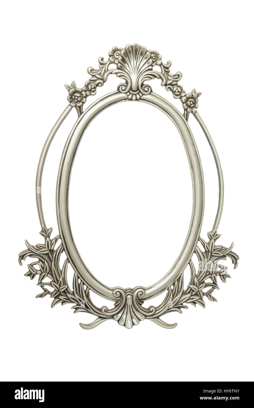 Beautiful silver frame empty Cut Out Stock Images & Pictures - Alamy