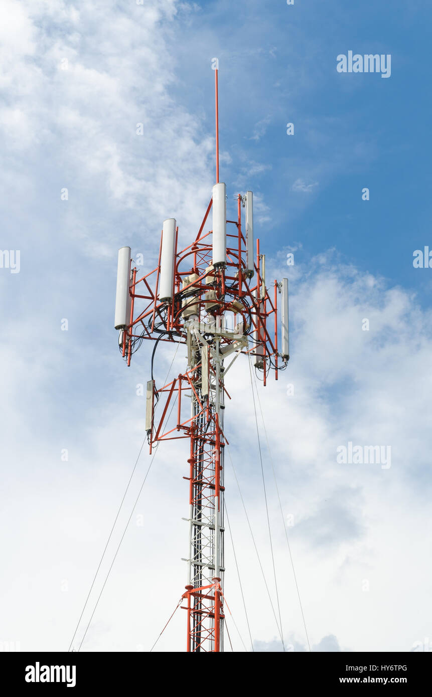 Signal transmission pole Stock Photo - Alamy