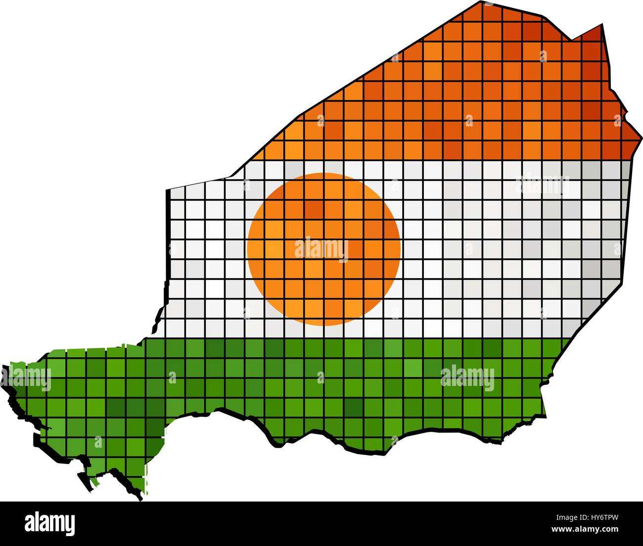Niger Flag Map