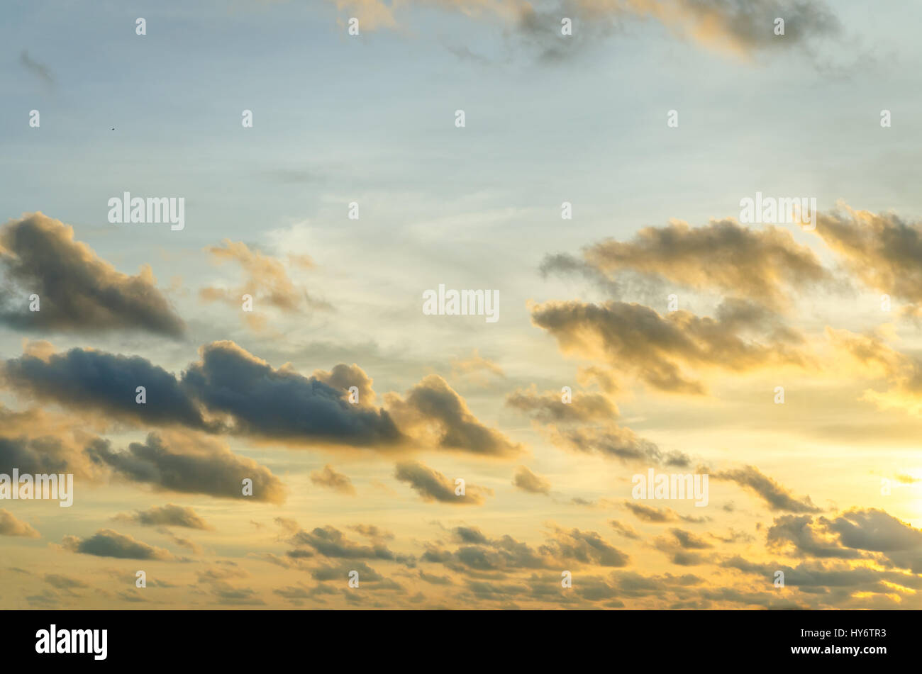 Orange sunset sky and cloud Stock Photo - Alamy