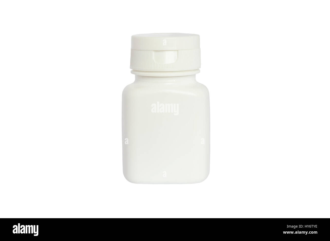 Plastic medical container for pills isolated on white background Stock ...