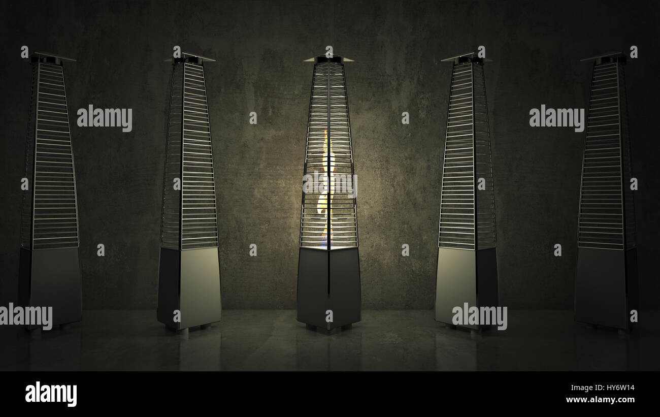 Gas heater for patio.High outdoor gas heater Stock Photo - Alamy