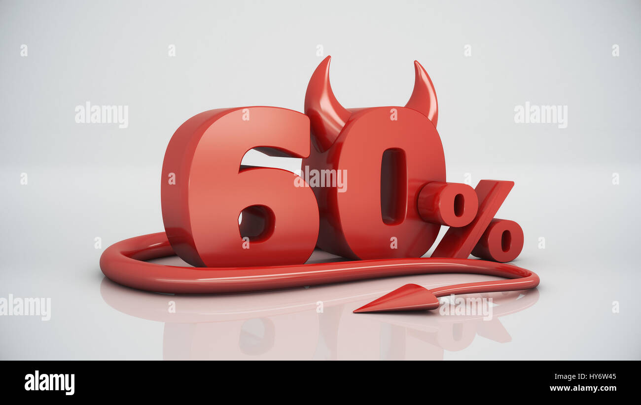 60 percent red devil Stock Photo - Alamy