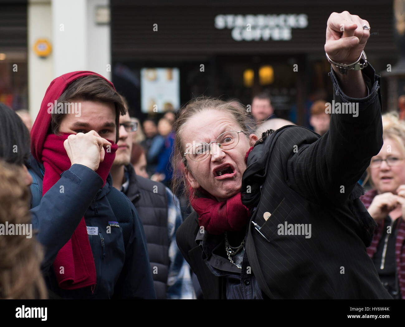 Britain First and EDL (English Defence League) protesters during a ...
