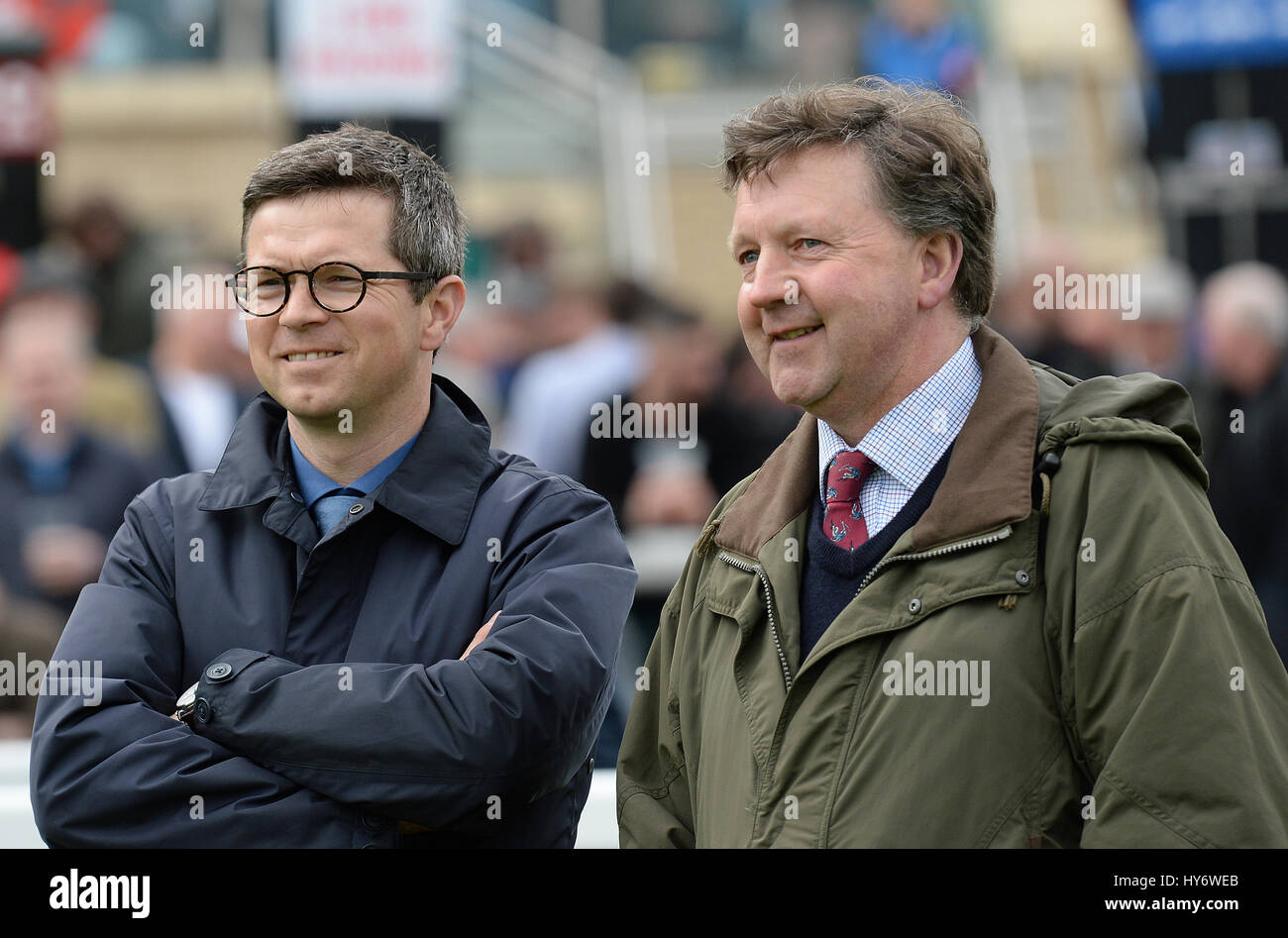 Trainers Roger Varian (left) and Tim Easterby during the Betway Lincoln ...