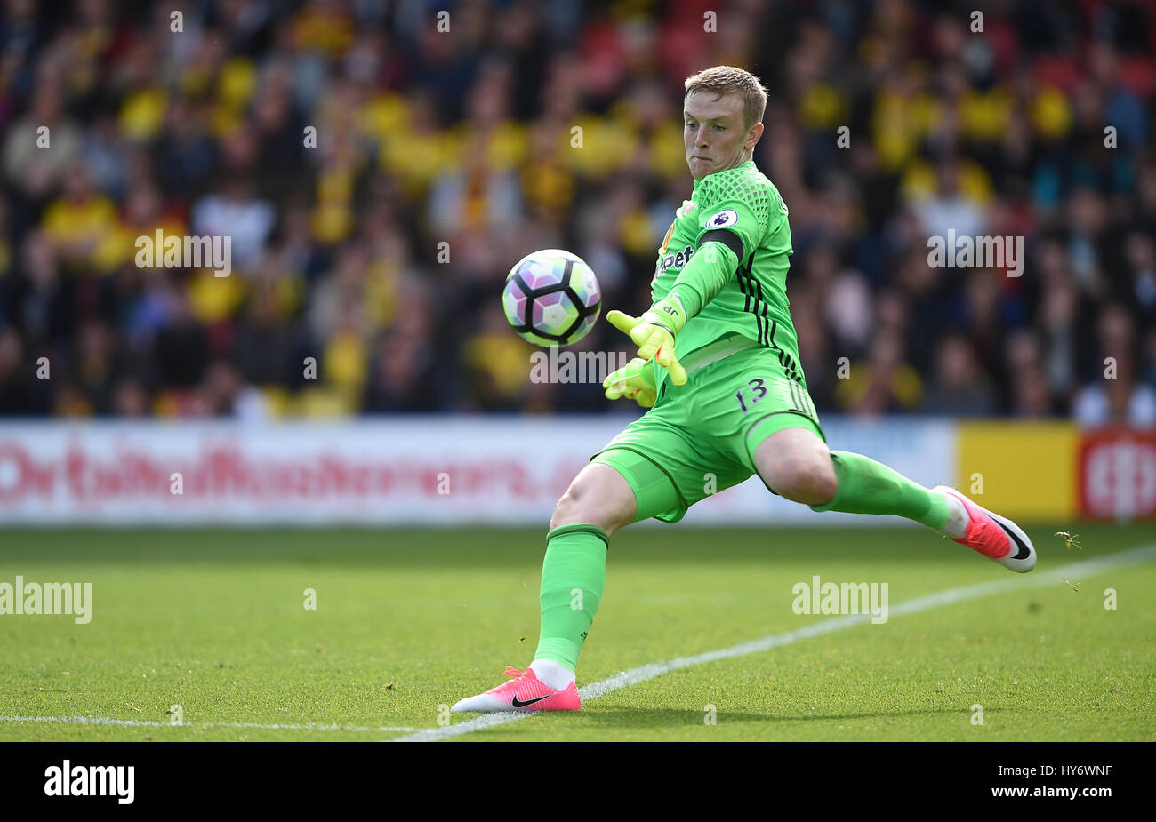 Sunderland goalkeeper Jordan Pickford Stock Photo - Alamy