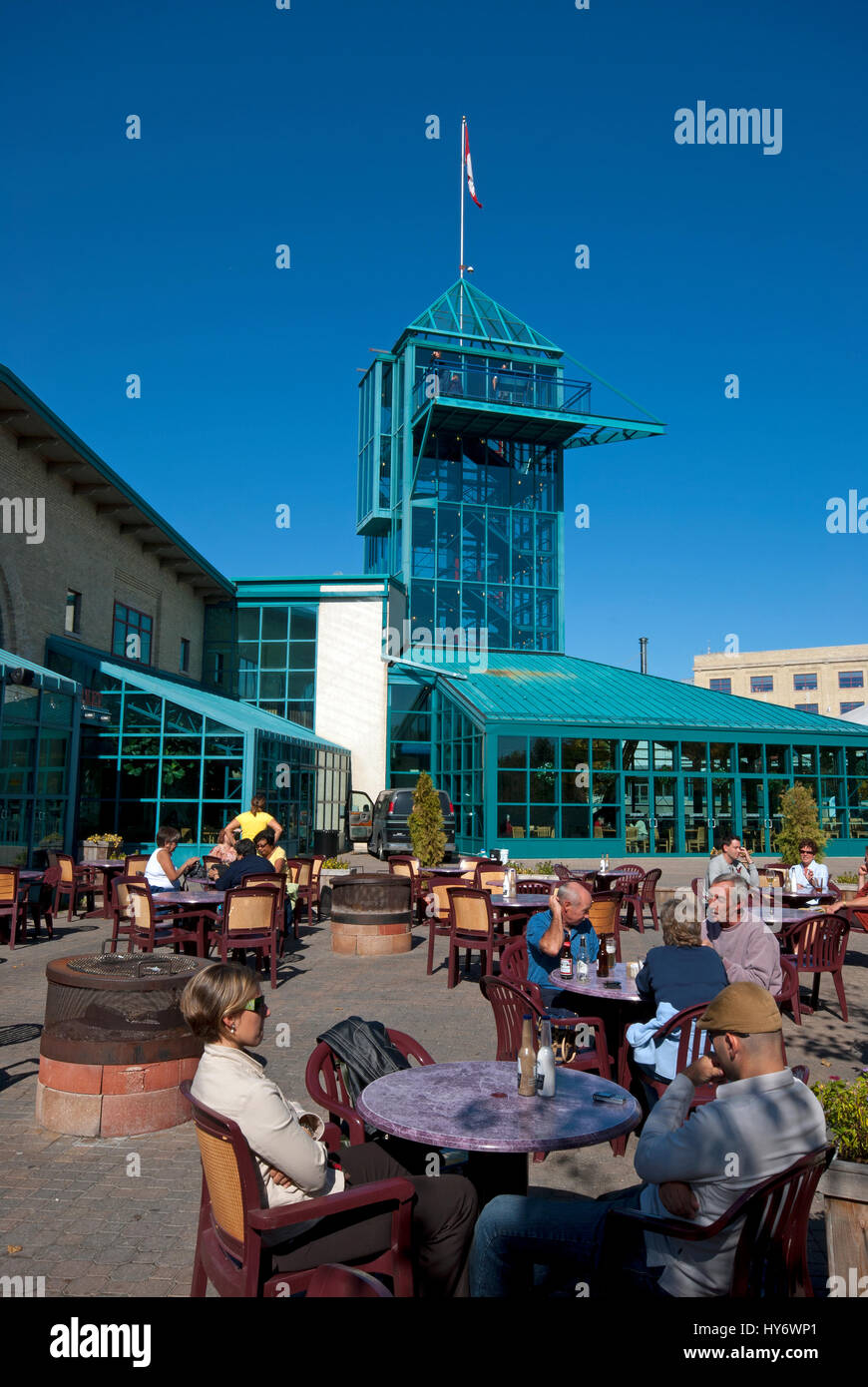The Forks Market and its tower, Winnipeg, Manitoba, Canada Stock Photo ...