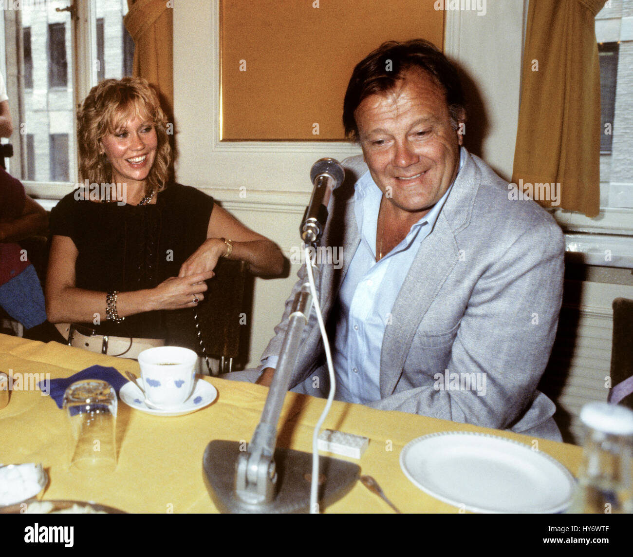 AGNETHA FÄLTSKOG with Gunnar Hellström Swedish director before the star ...