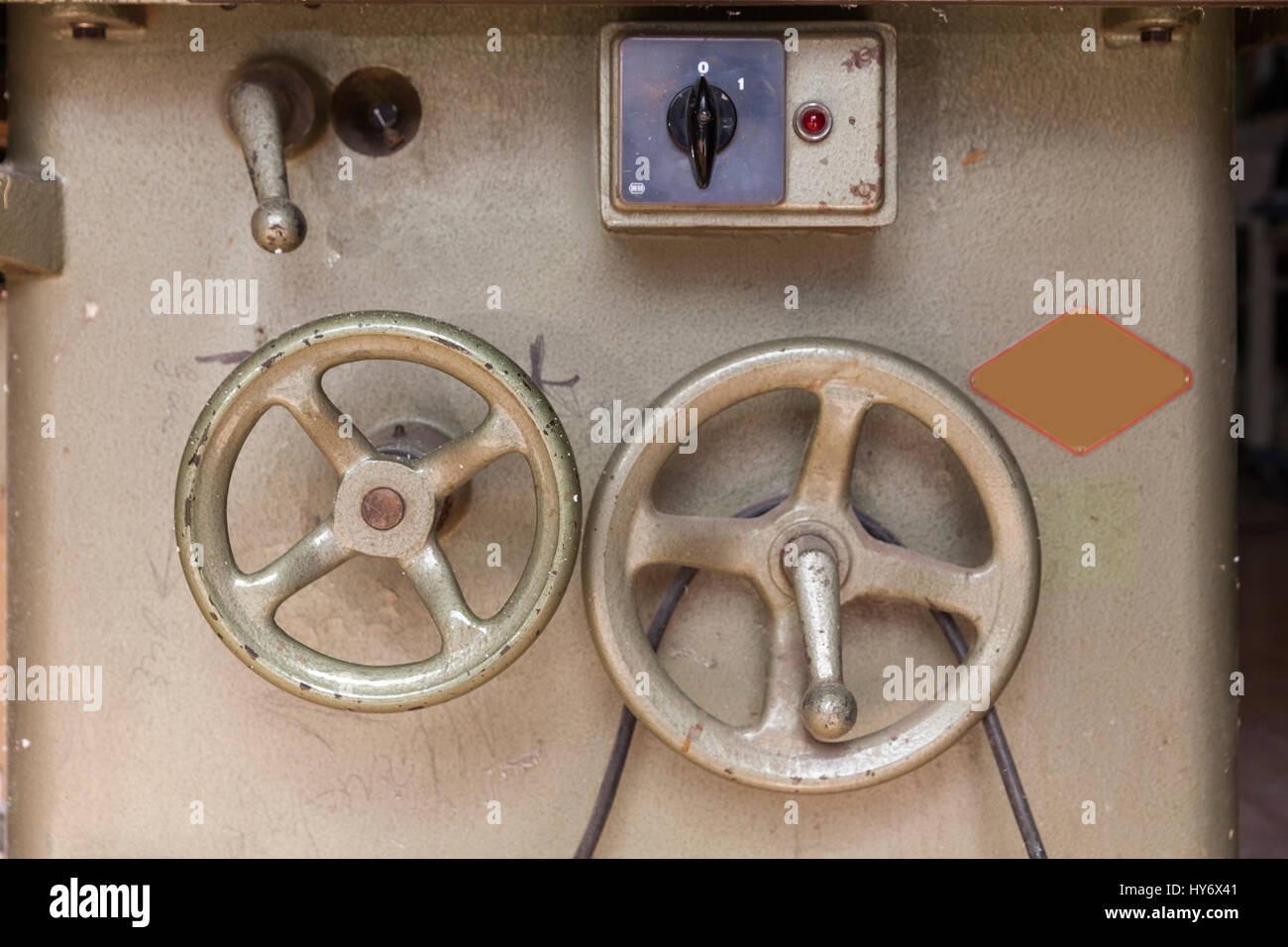 adjustment lever on the machine Stock Photo - Alamy