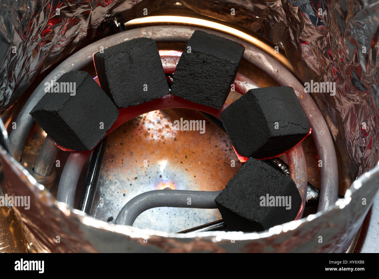 Hot coals hookah on background hi-res stock photography and images - Alamy