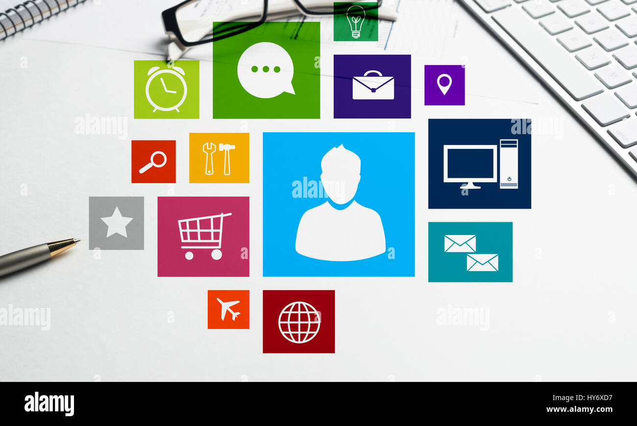 Interface design for mobile and web application Stock Photo - Alamy