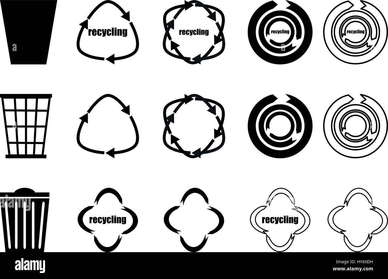 Bin circle logo Stock Vector Images - Alamy