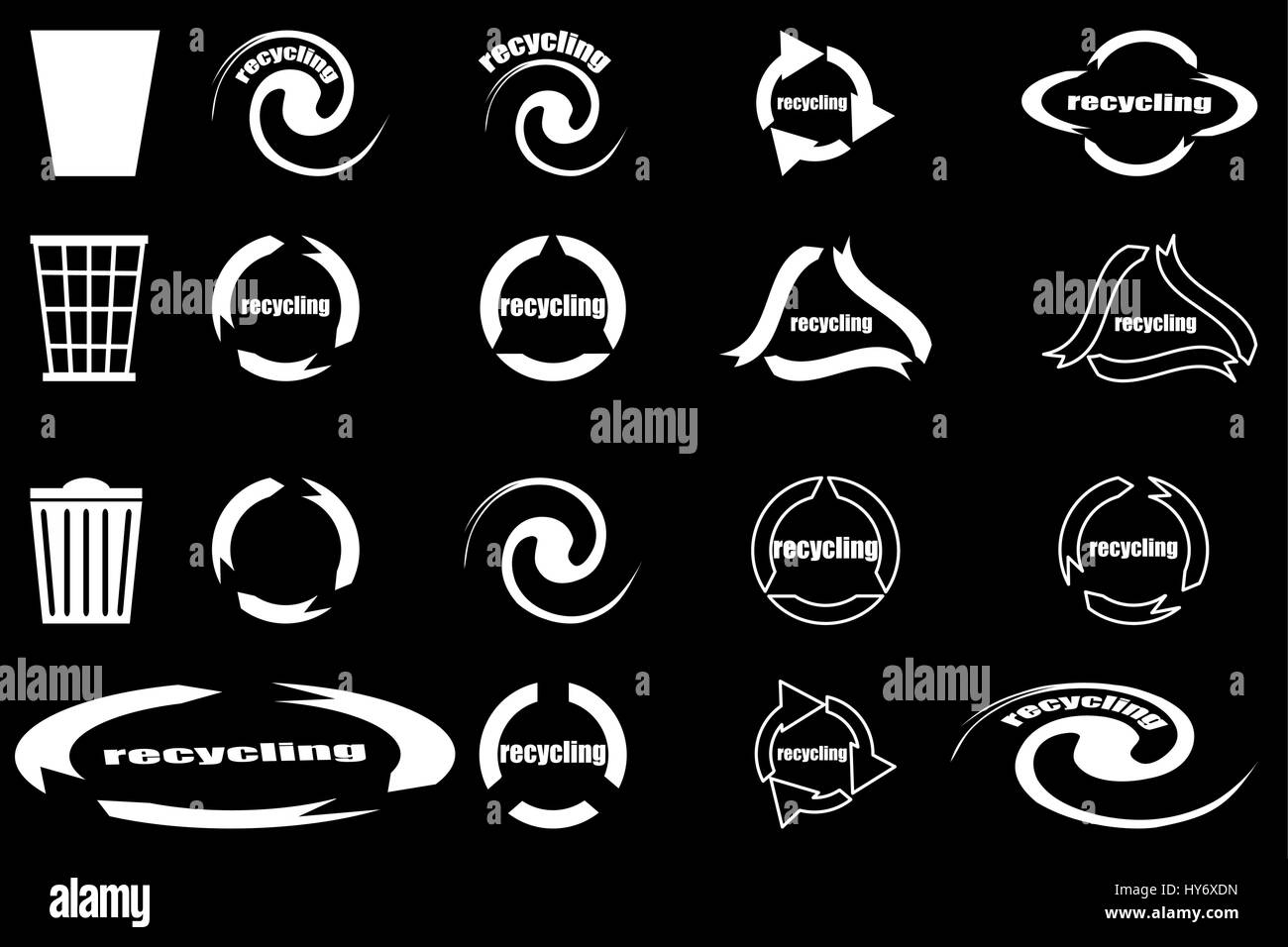 Packaging recycling bin Stock Vector Images - Alamy