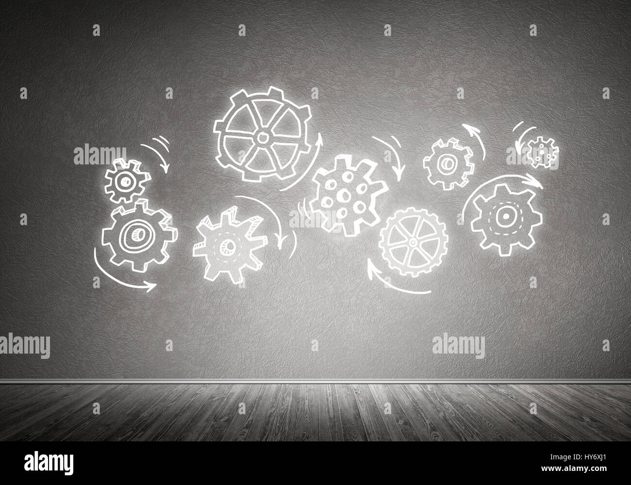 Gear mechanism as teamwork concept Stock Photo - Alamy
