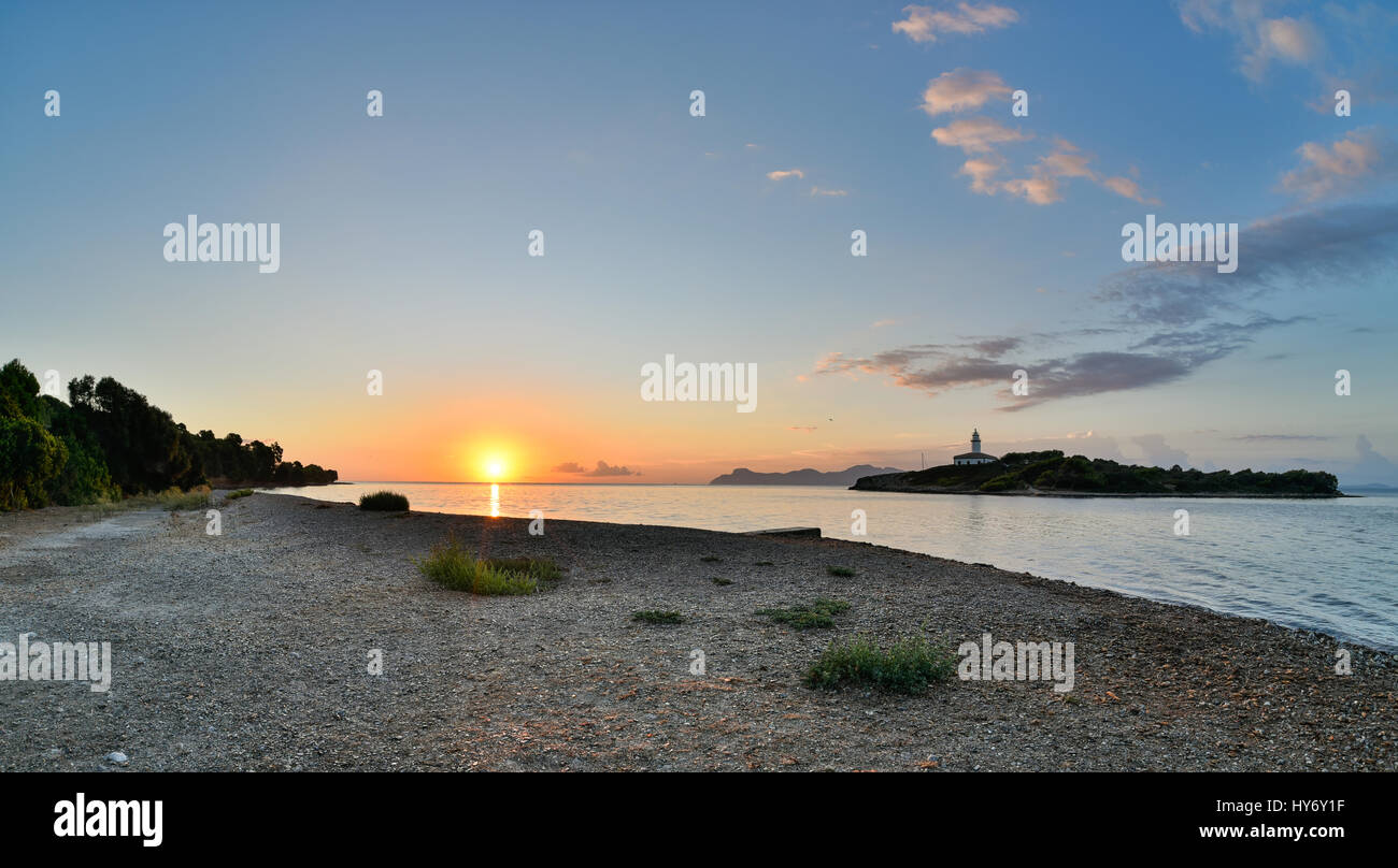 Beautiful sunrise in Alcanada, Alcudia, Mallorca Stock Photo - Alamy