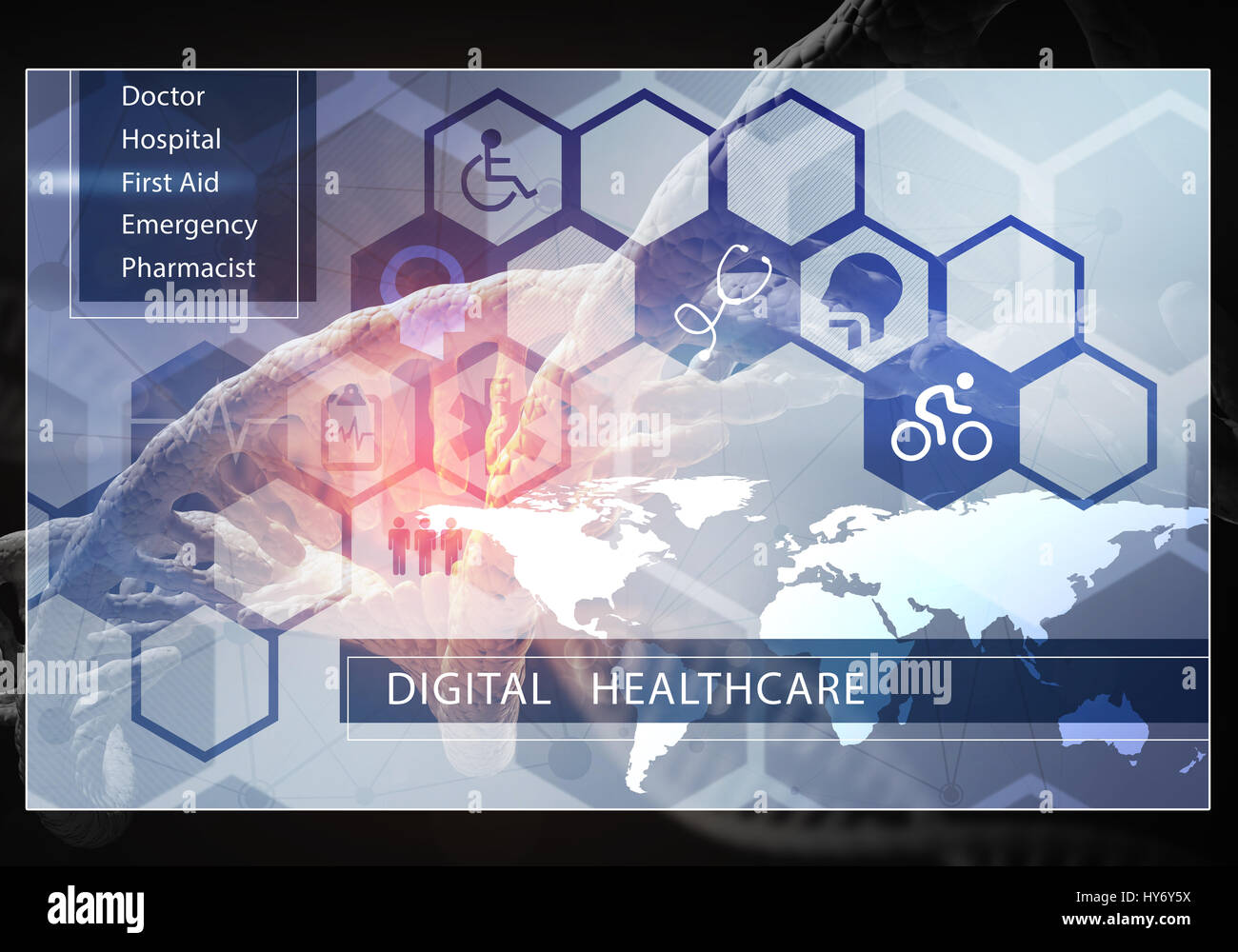 Medicine user interface Stock Photo - Alamy