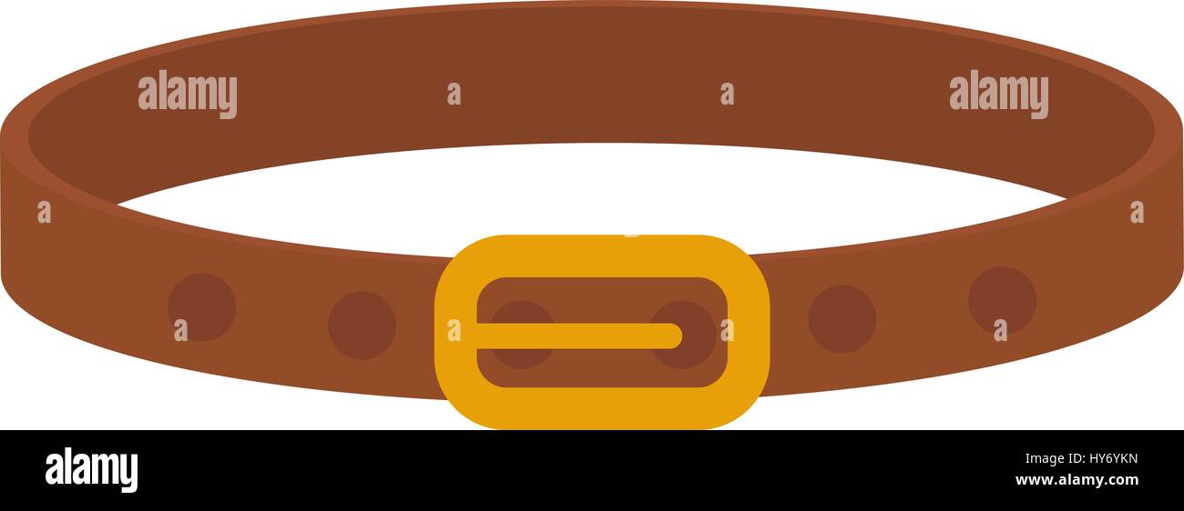 Collar for animals icon, flat, cartoon style. Isolated on white ...