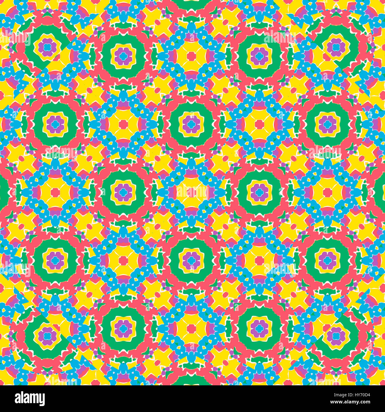 Digital abstract geometric seamless pattern design in vibrant ...