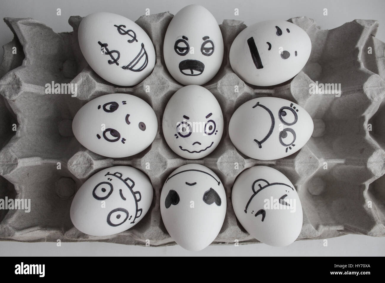 Funny Faces To Draw On Eggs