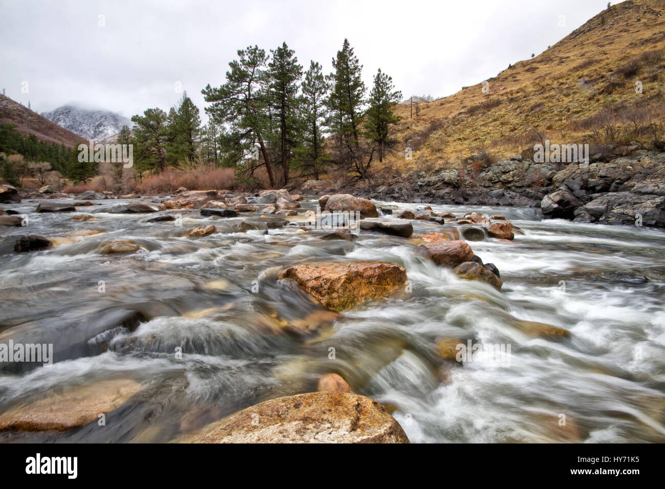 Cache Le Poudre River flows through the Poudre canyon west of Fort ...