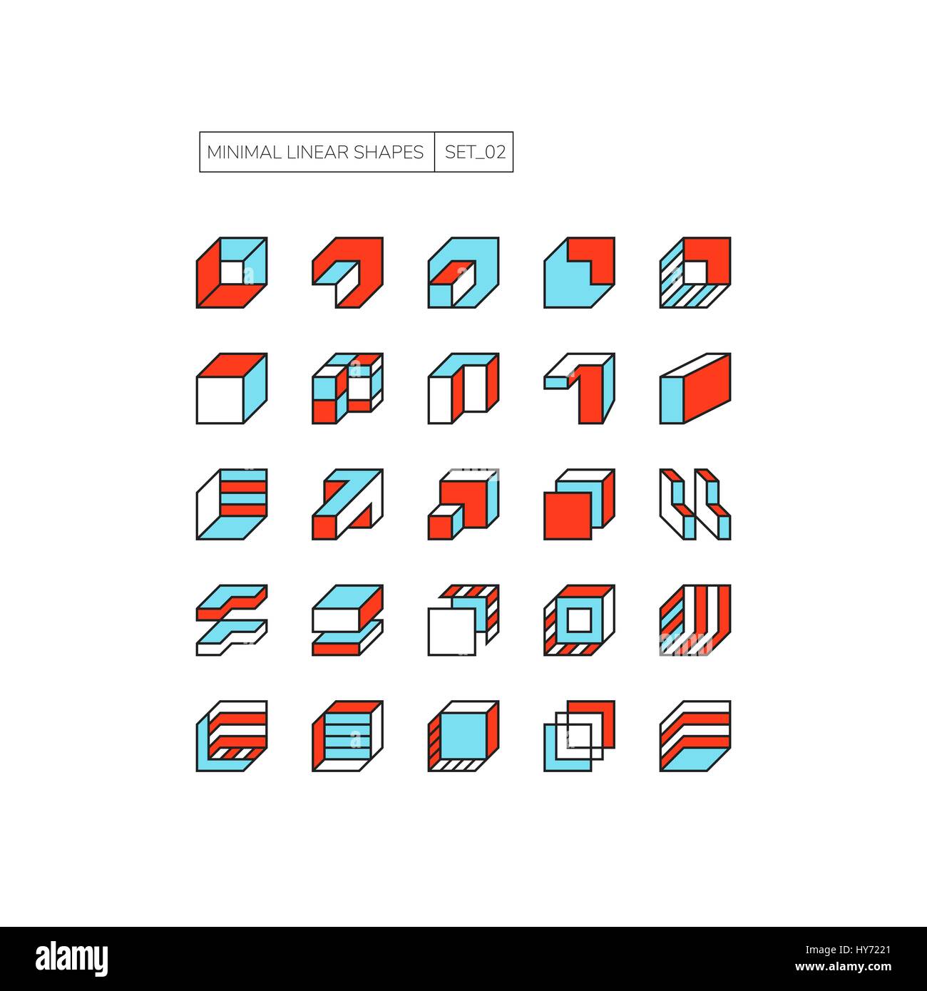 90's geometric vector shapes Cut Out Stock Images & Pictures - Alamy