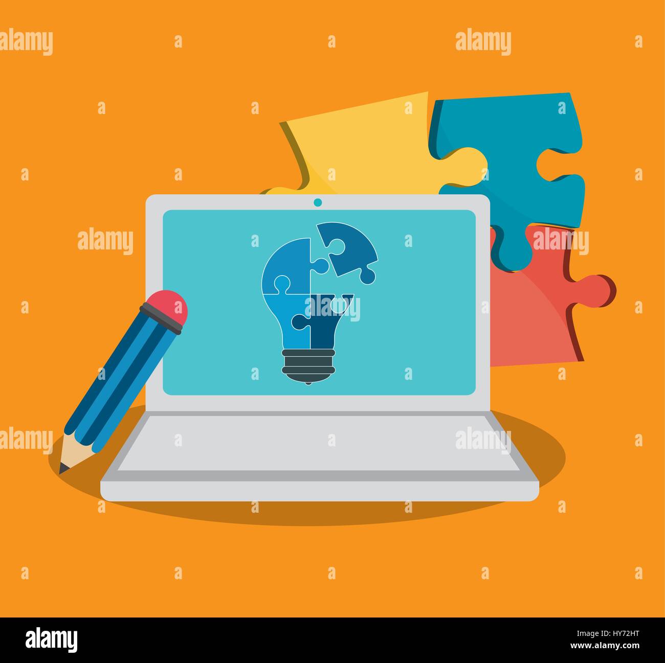 Computer network jigsaw Stock Vector Images - Alamy