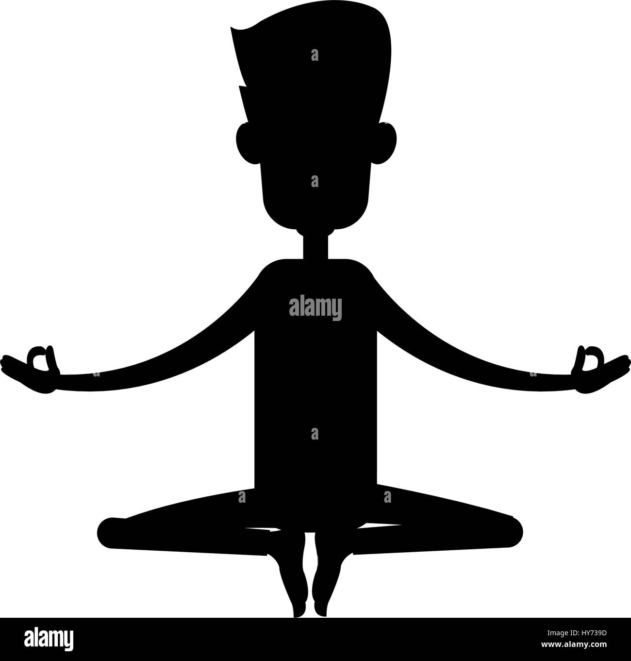 Hindu man meditating Stock Vector Images - Alamy