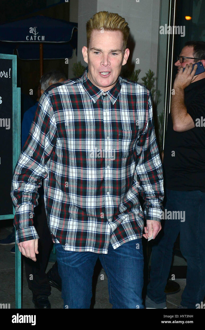 Mark McGrath arriving for dinner at Catch Restaurant Featuring: Mark ...