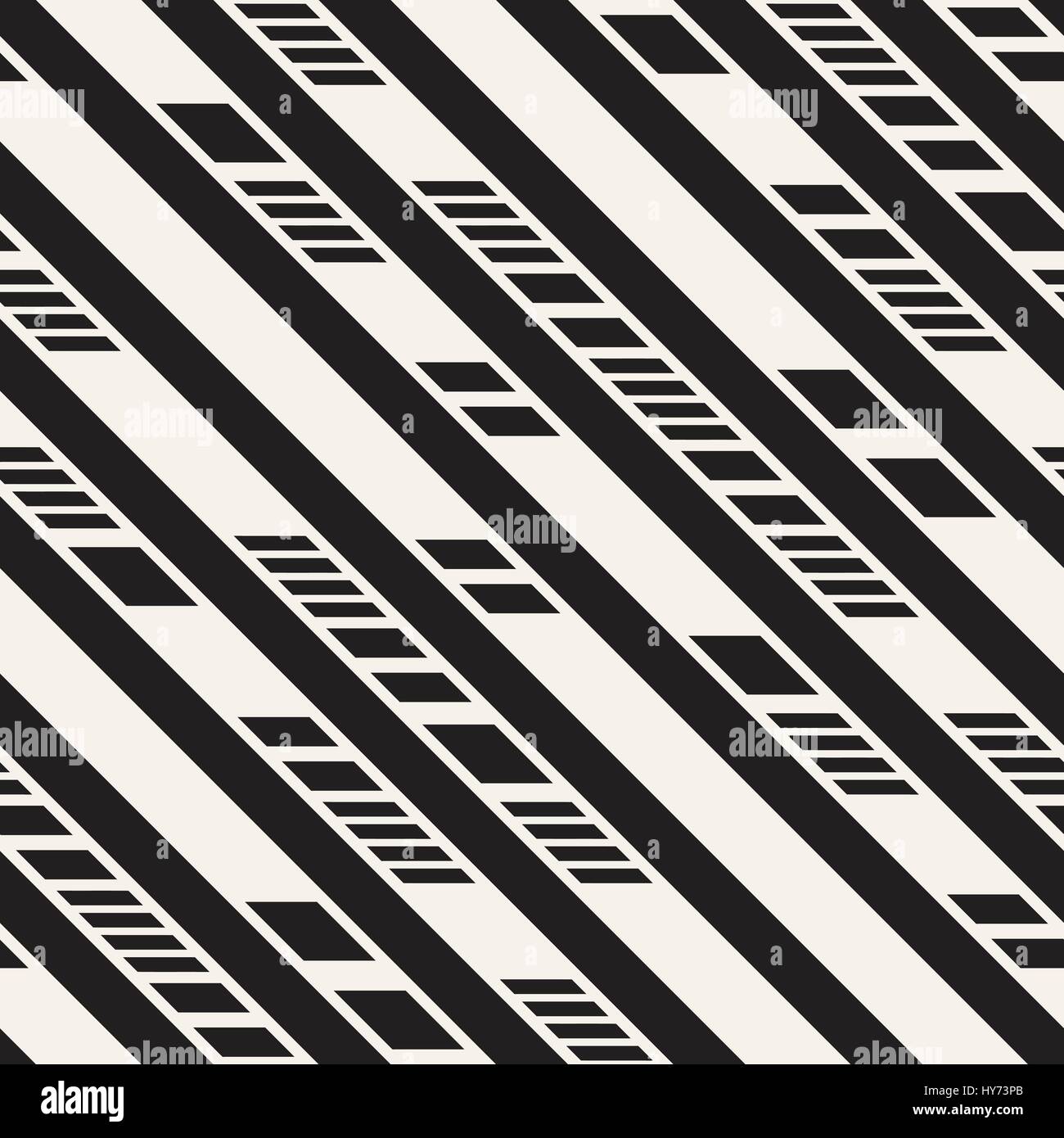 Black and White Dashed Lines Pattern. Modern Abstract Vector Seamless ...