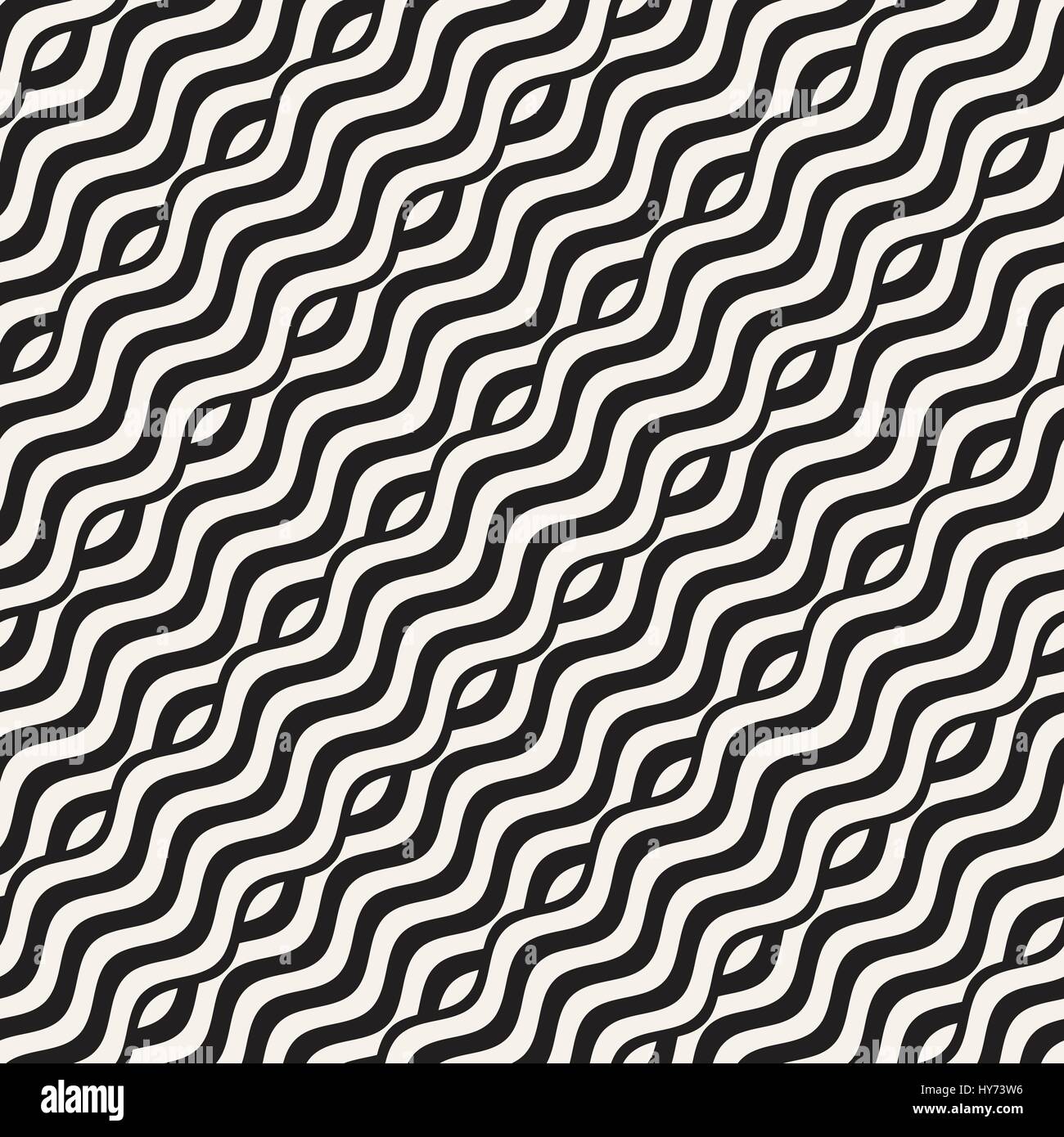 Abstract geometric pattern with wavy lines. Interlacing rounded stripes ...