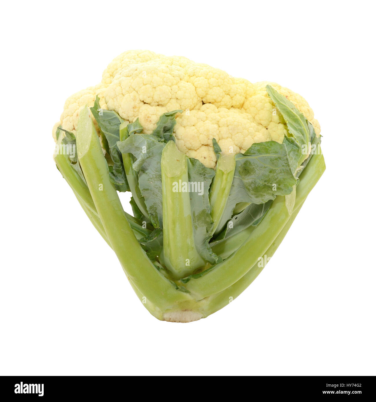 Raw cauliflower isolated on white background Stock Photo - Alamy