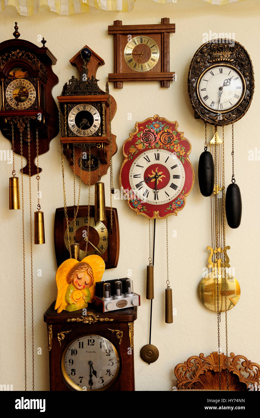 clock, clocks, time, measuring, interior, home, beautiful, old ...