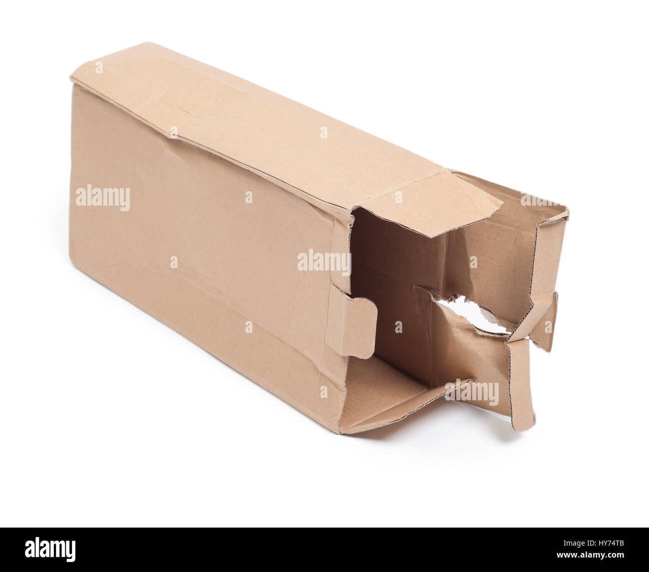 Damaged cardboard box isolated on hi-res stock photography and images ...
