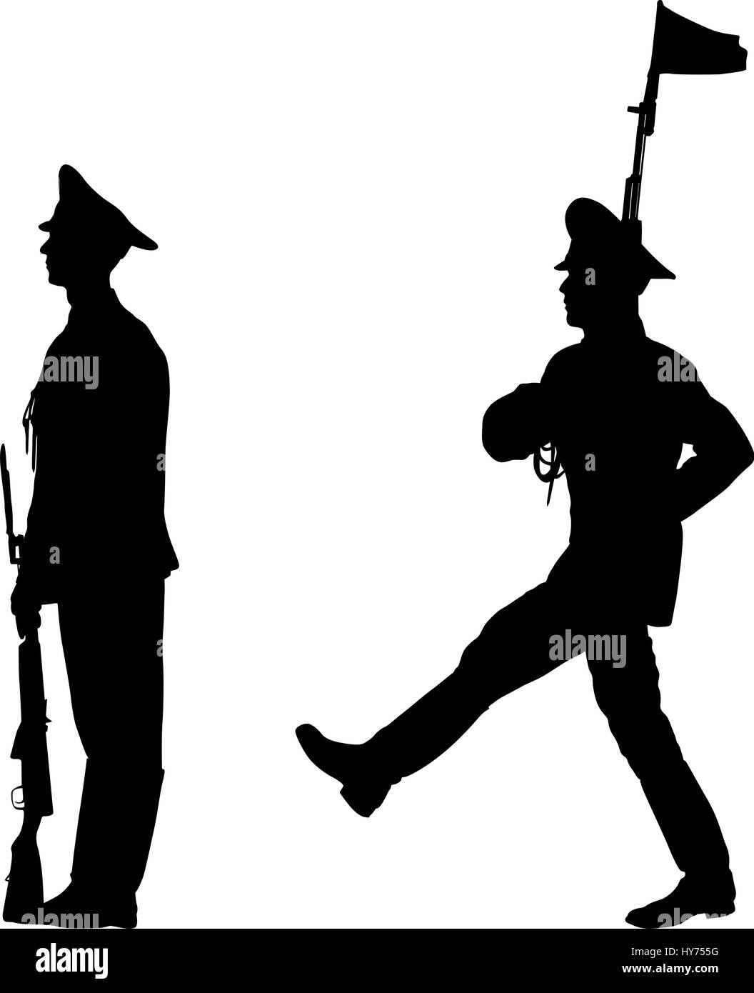Honor guard marching Stock Vector Images - Alamy