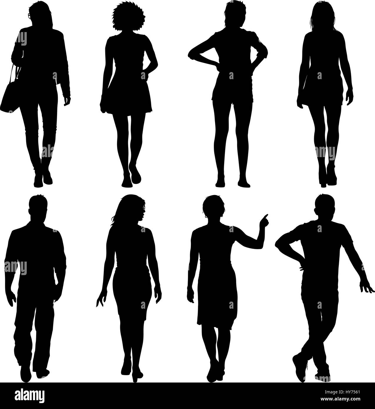 Young friends standing in Stock Vector Images - Alamy