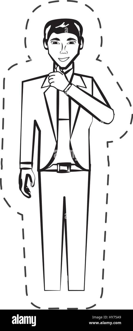 businessman expression people image cutted line vector illustration eps ...