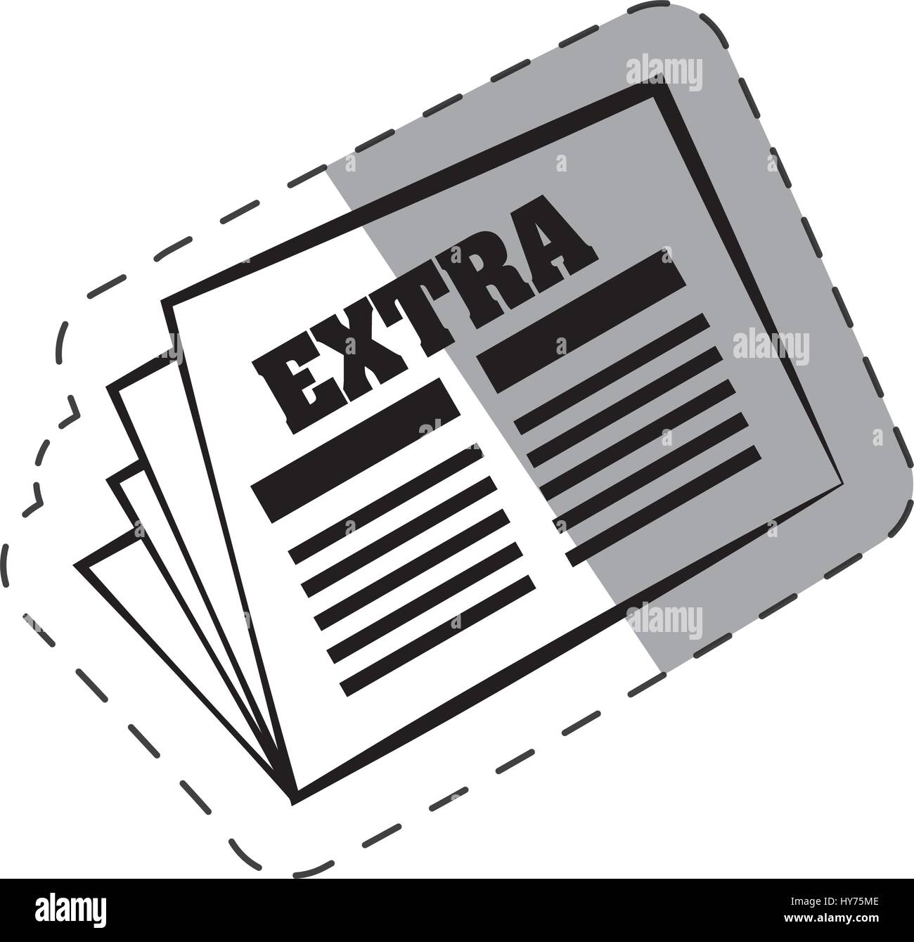 newspaper letter extra paper evctor illustration eps 10 Stock Vector ...