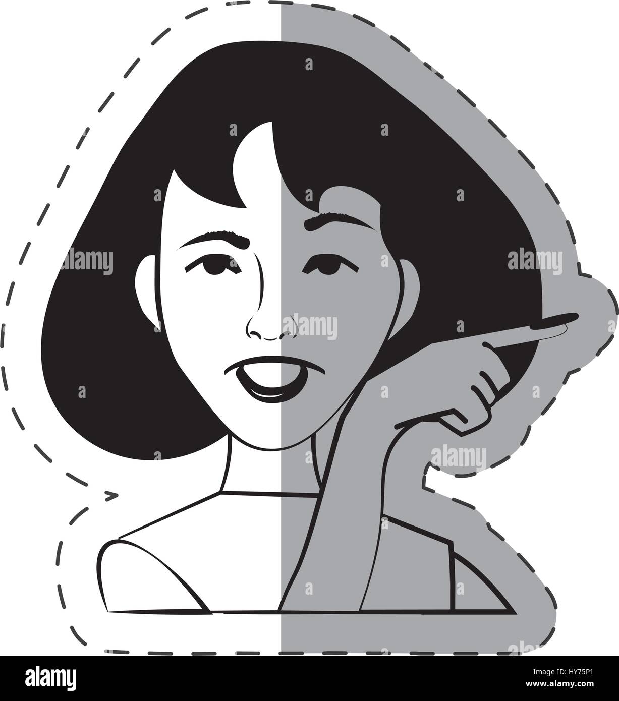 portrait female expression face vector illustration eps 10 Stock Vector ...