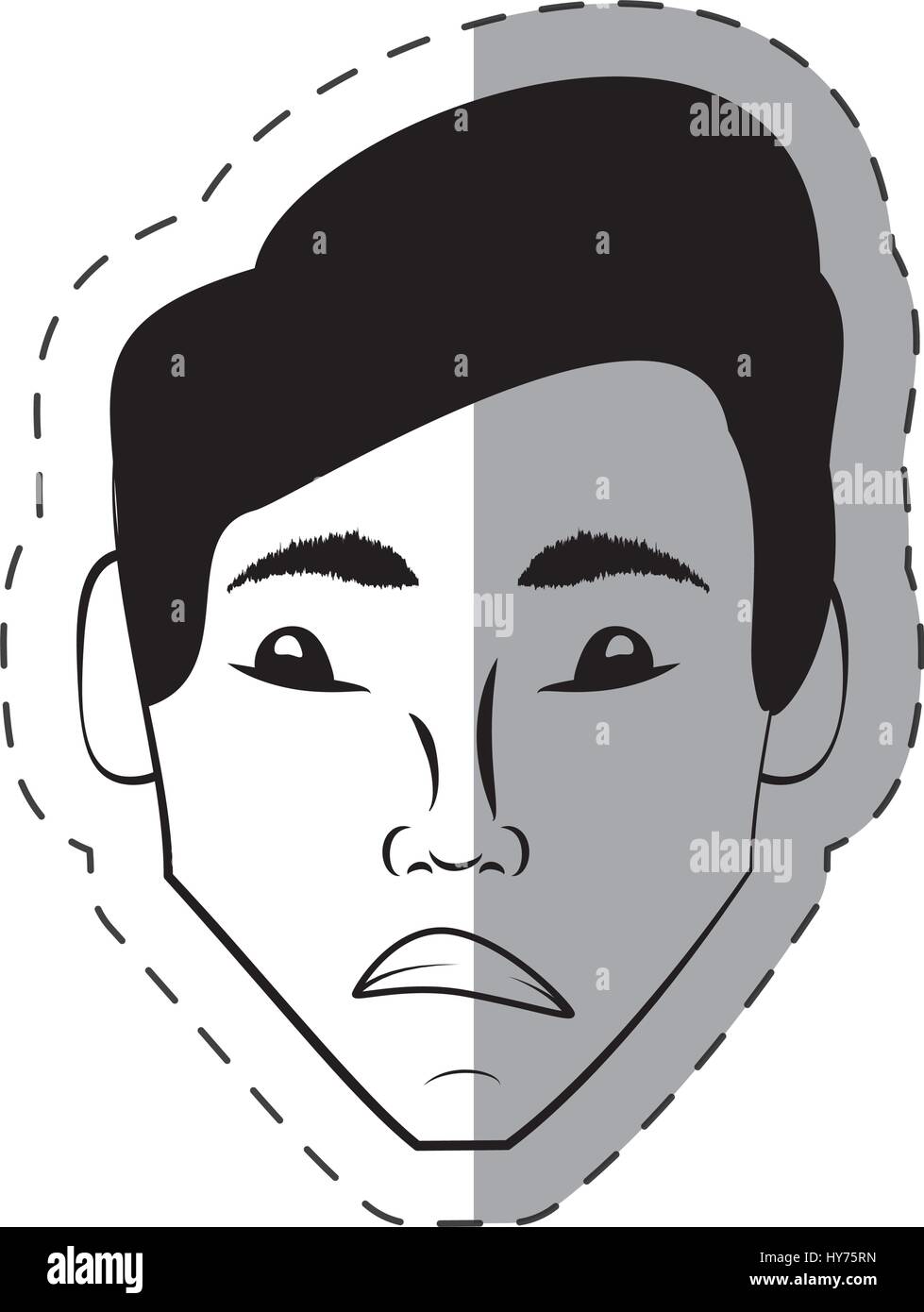 male head look expession vector illustration eps 10 Stock Vector Image ...
