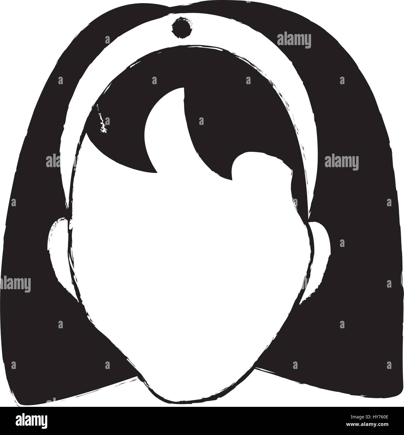 avatar female person head vector illustration eps 10 Stock Vector Image ...
