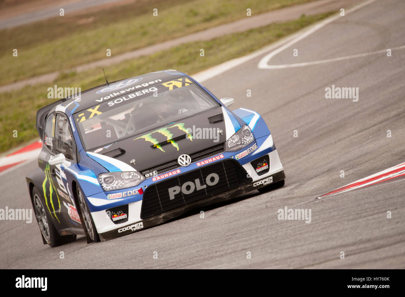 Montmeló, Spain. 01st Apr, 2017. The Volskwagen Polo GTI World RX car ...