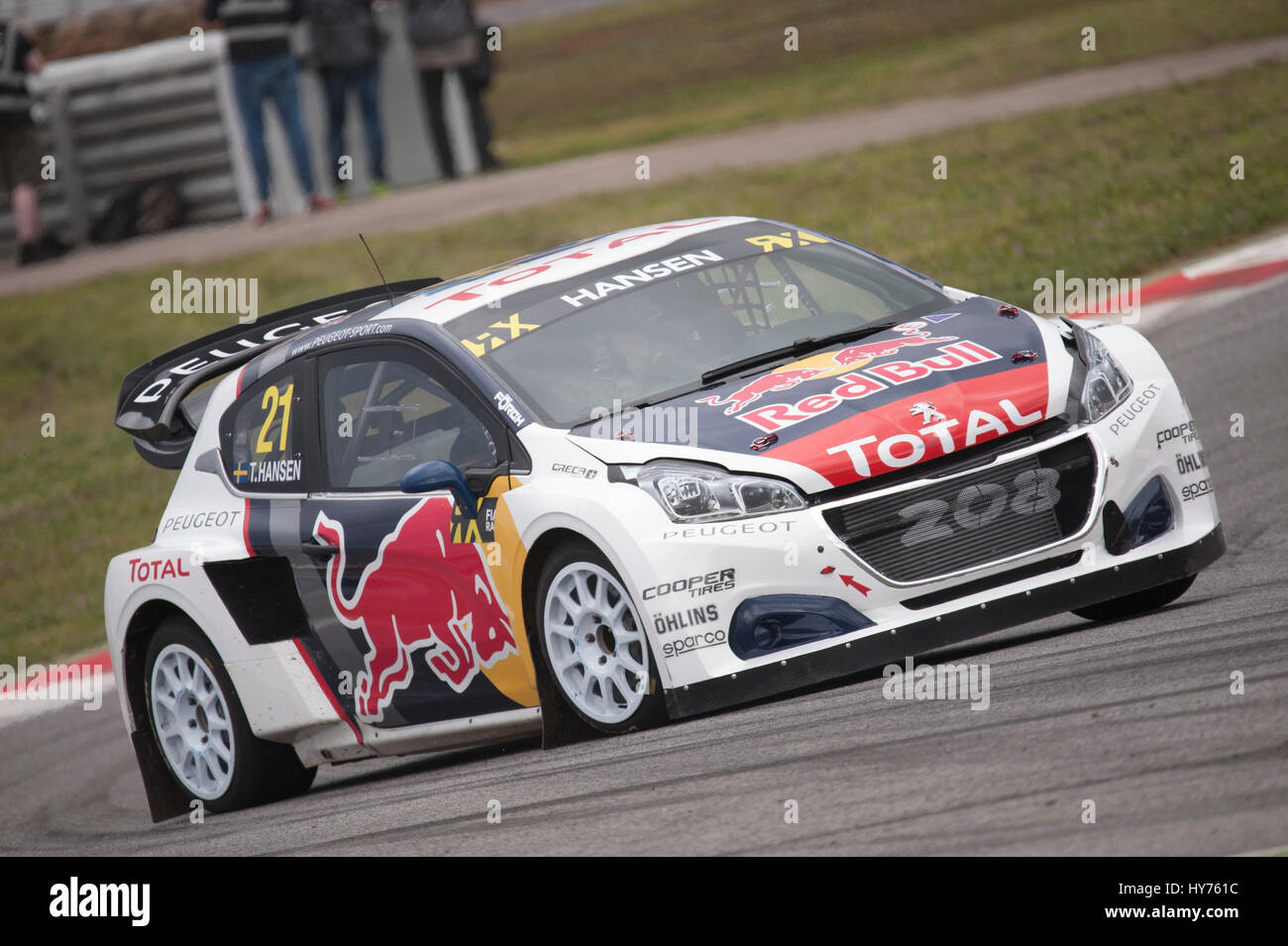 Montmeló, Spain. 01st Apr, 2017. The Peugeot 208 World RX car driven by ...