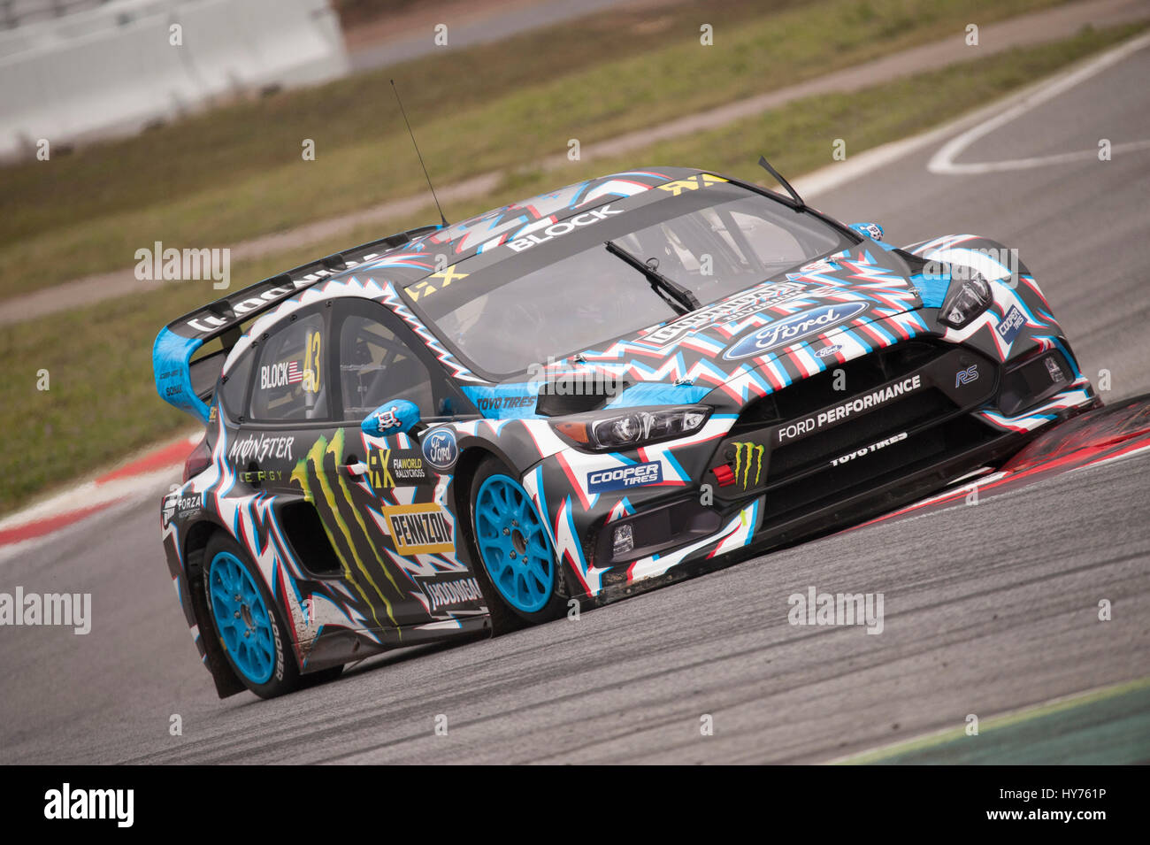 Montmeló, Spain. 01st Apr, 2017. The Ford Focus RS World RX car, driven ...