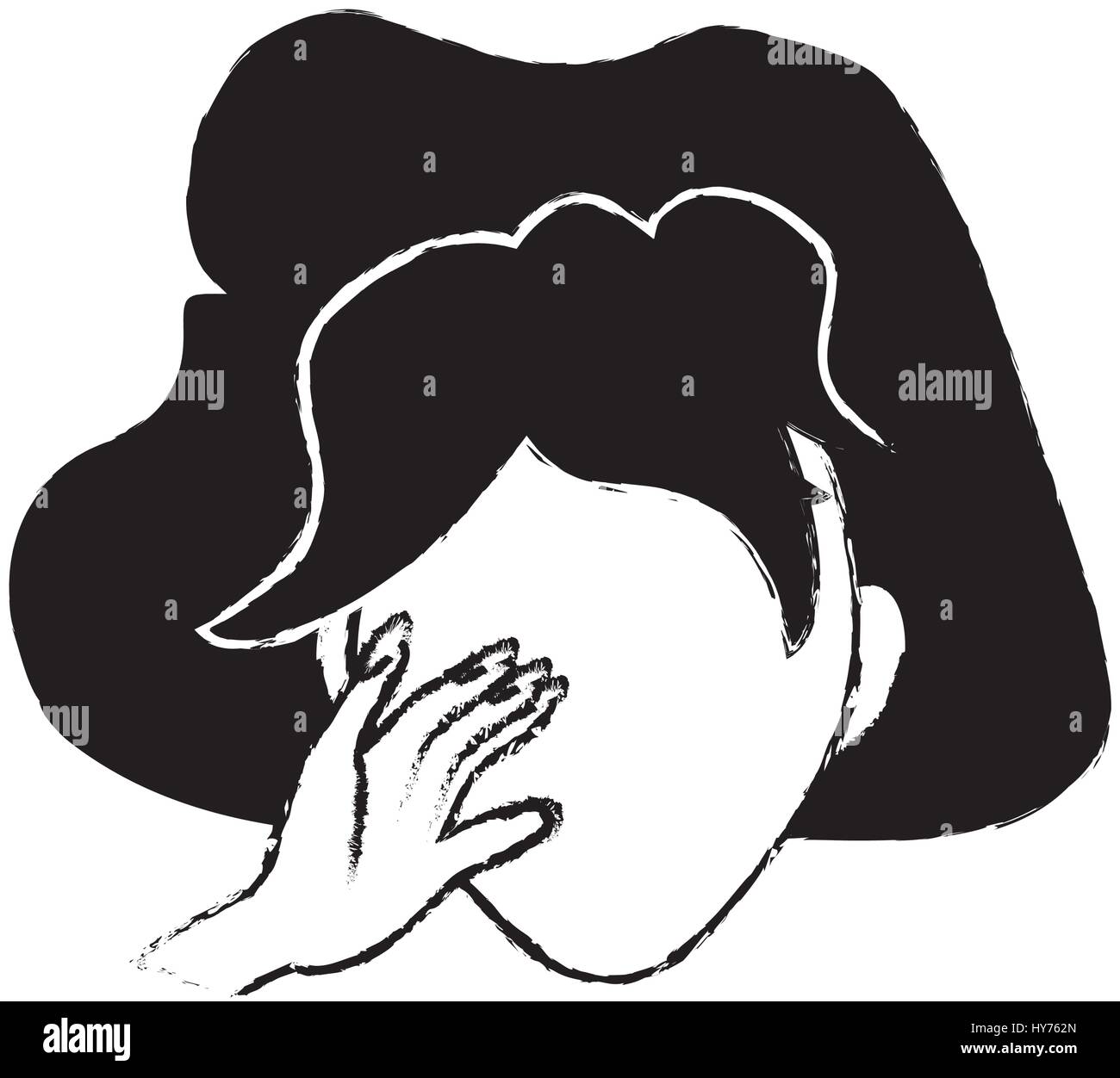 avatar female person head vector illustration eps 10 Stock Vector Image ...