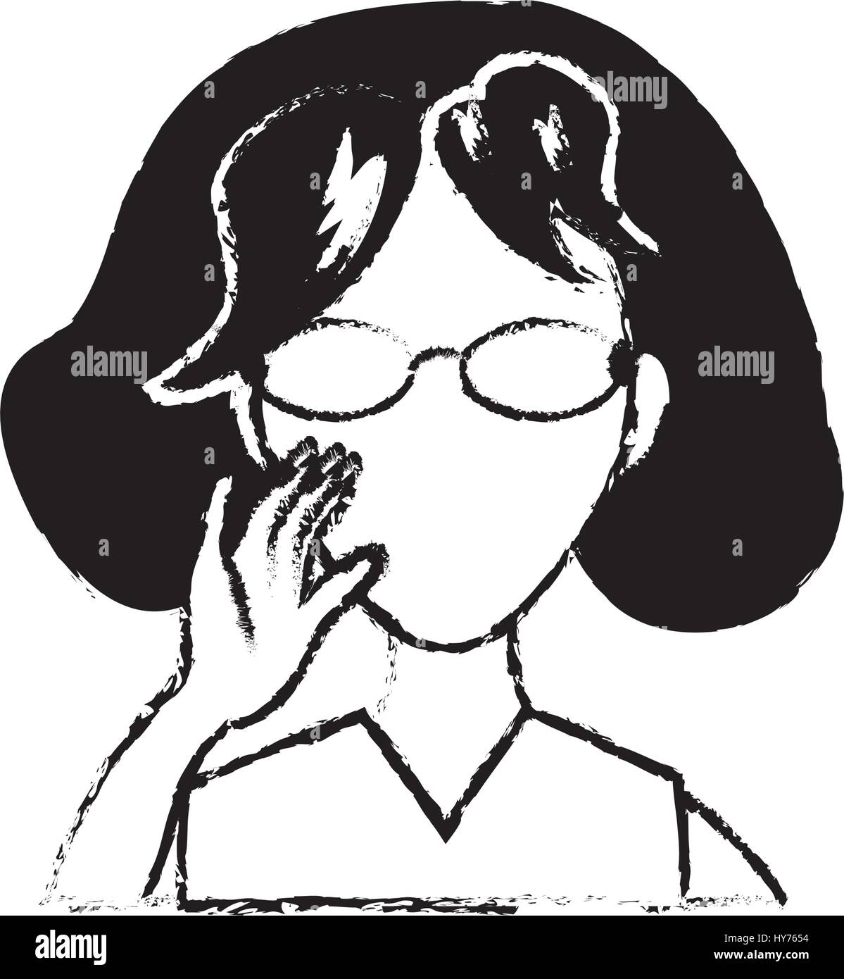 avatar female person head vector illustration eps 10 Stock Vector Image ...