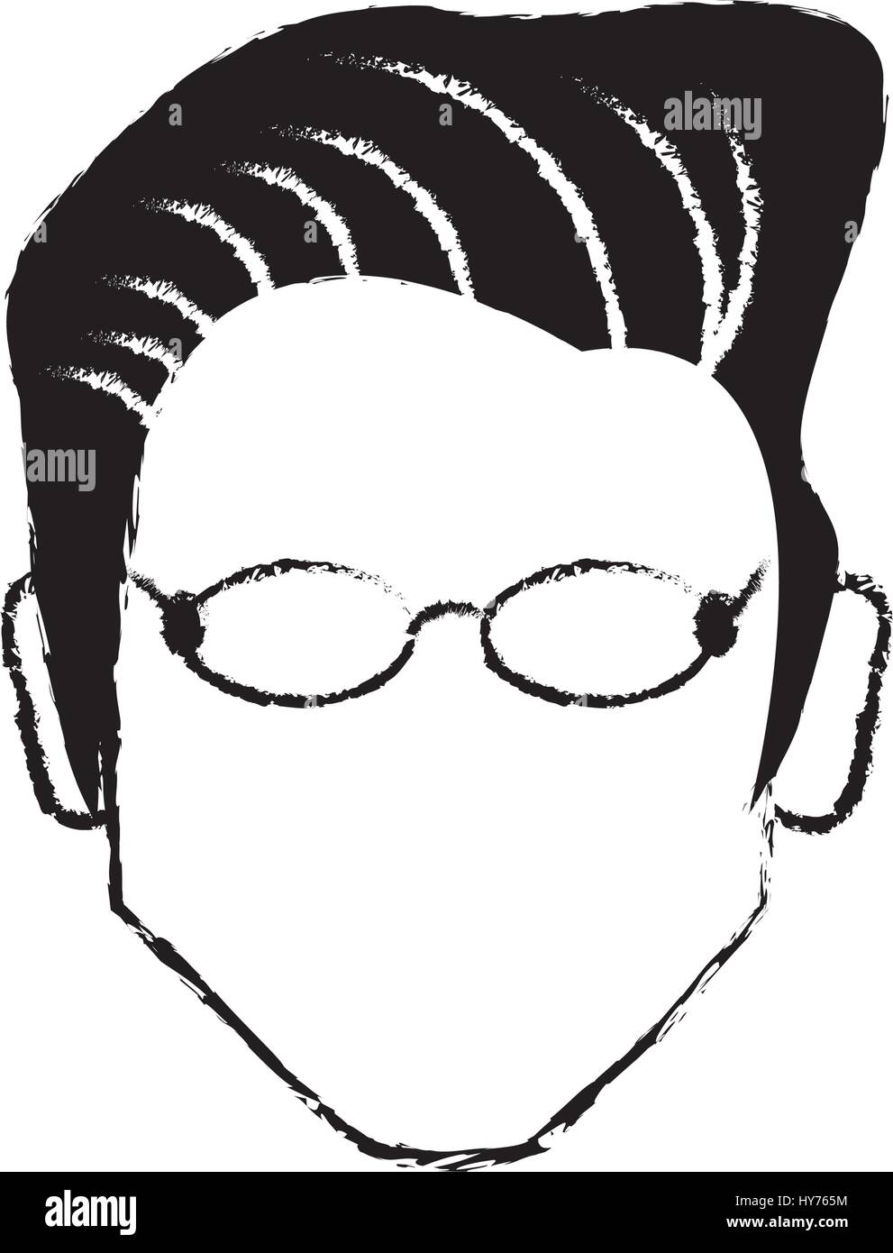 portrait male with glasses image vector illustration eps 10 Stock ...