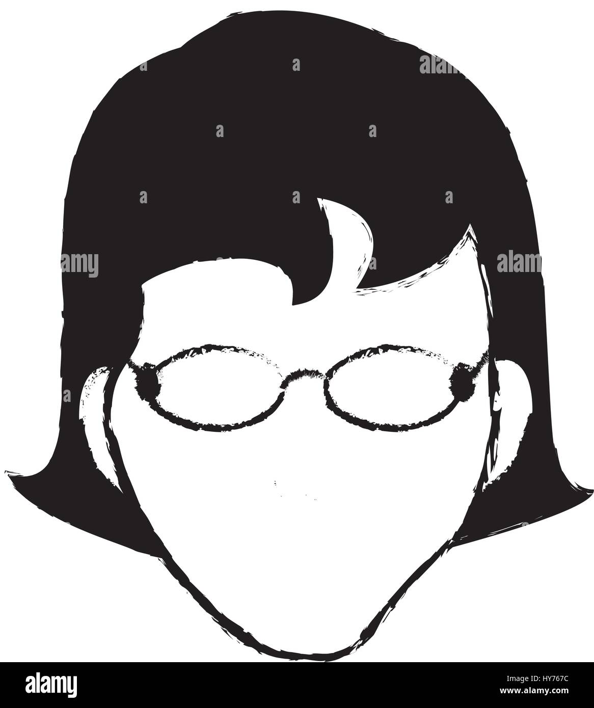 avatar female person head vector illustration eps 10 Stock Vector Image ...