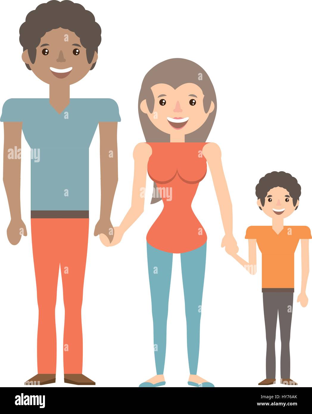 Happy family love members vector hi-res stock photography and images ...