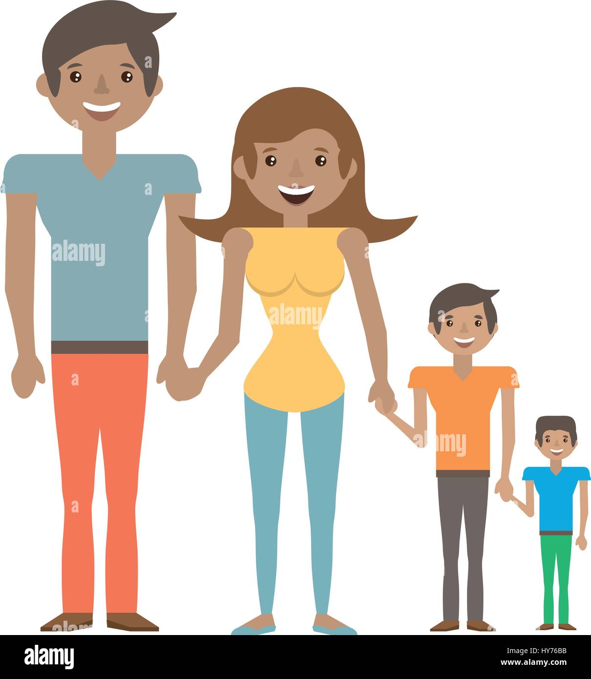 Teenager siblings child girl boy Stock Vector Images - Alamy