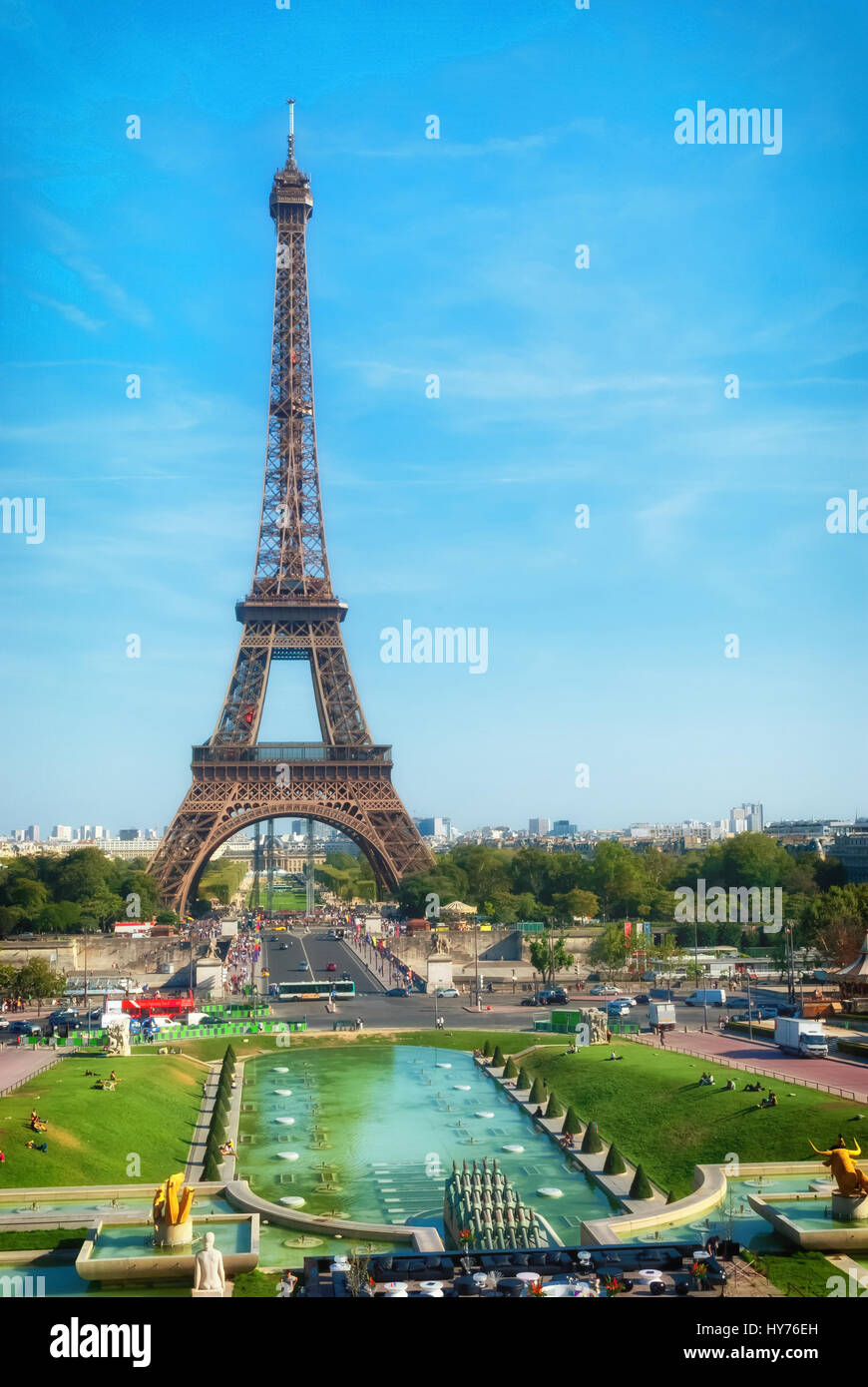 Paris Tour Eiffel scenic view high definition Stock Photo - Alamy